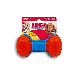 KONG Chichewy Zippz Bone with Grooves for Treats and Dental Health
