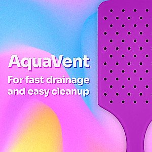 Wet Brush Paddle Detangler Hair Brush, Purple - Ultra-Soft IntelliFlex Detangling Bristles with AquaVent Design - Spread Hair Treatments Evenly - Pain-Free Hair Brush For Women, Men, Wet And Dry Hair