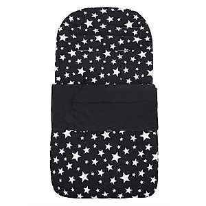 Winter Warm Bunting Bags Universal Baby Infant Stroller Sleeping Bag Windproof Thermal Thick Fleece Lining Toddler Footmuff Anti-Kicking Sleeping Nest Stroller Blanket Cover 0-3 Yrs (Black Stars)