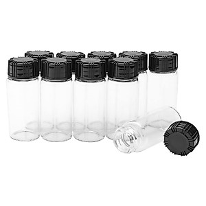 Newzoll 10ml Clear Glass Bottles for Essential Oils, Chemistry Lab Chemicals, Colognes & Perfumes (10 Pieces)
