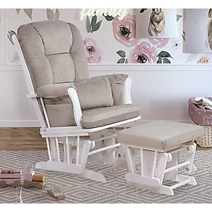 Alice Glider Chair and Ottoman with Pillow