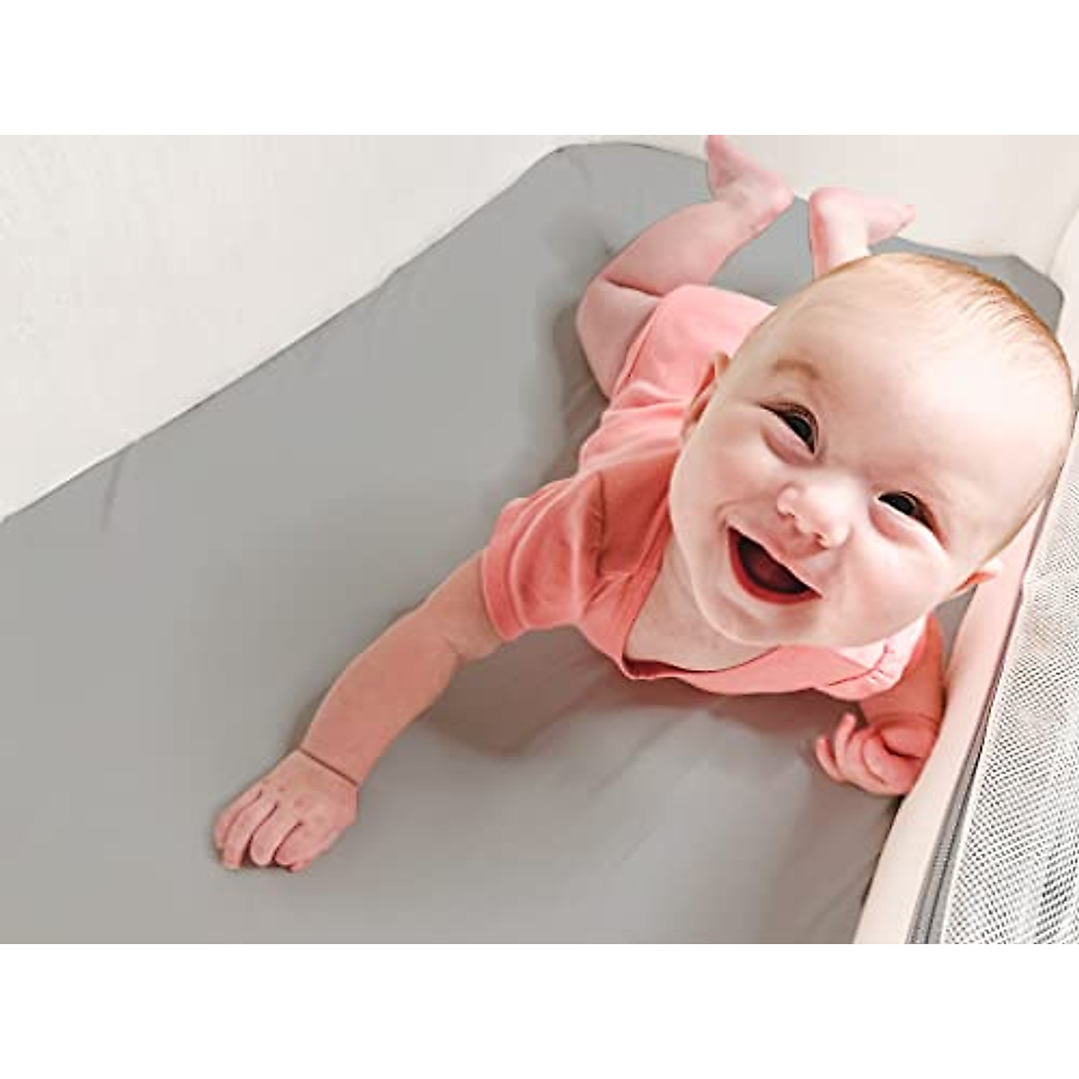 Bassinet Bed Sheets – Premium Bassinet Fitted Sheet for Halo, Mika Micky, Maxi COSI & Others - 4 Pack 100% Jersey Knit - Bassinet Bedding for Standard Size Oval or Halo Bassinet Pads for Boys & Girls