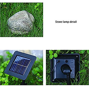 Solar Garden Lights Outdoor Simulation Stone lamp Waterproof Landscape Night Lights for Lawn/Patio/Path Four Stones