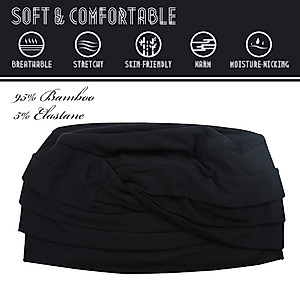 Chemotherapy Hats Head Coverings for Chemo Patients Black