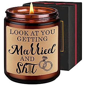 LEADO Scented Candles - Funny Wedding Gifts, Engagement Gifts for Women, Friends - Bridal Shower Gifts, Bride, Bride to Be Gifts for Her, Newlywed Gifts for Couples, Bride, Groom Gifts, Marriage Gifts