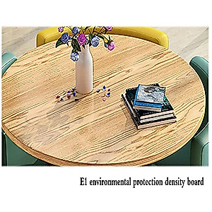 Office Business Hotel Lobby Dining Table Set, Office Table and Chair Set Hotel Reception Lounge Hotel Table and Chair Combination Cafe Milk Tea Shop Reception Room 80cm Round Table 1 Table and 4 Chair