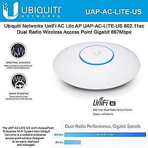 Ubiquiti UAP-AC-LITE UniFi AP AC LITE 802.11ac Gigabit Dual-Radio PoE