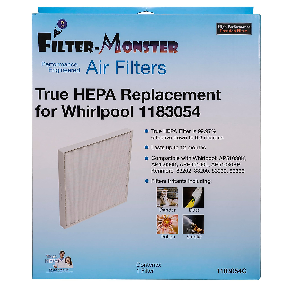 True HEPA Replacement Filter Designed for Whirlpool 1183054K (1)