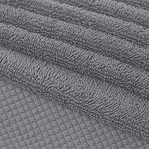 Lin Cotton Hand Towels, Soft & Highly Absorbent Hand Towel for Bathroom,Set of 2 Grey 14 x 30 Inch