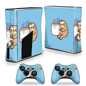 MightySkins Skin Compatible with Xbox 360 S Console - Good Morning Sloth | Protective, Durable, and Unique Vinyl Decal wrap Cover | Easy to Apply, Remove, and Change Styles | Made in The USA
