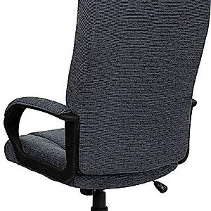 Flash Furniture Rochelle High Back Gray Fabric Executive Swivel Office Chair with Arms