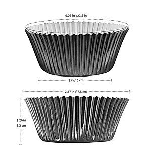 Vibrille Rose Gold Foil Cupcake Liners Standard Muffin Baking Cups, 200-count