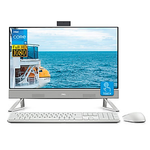 Dell Inspiron 5410 All-in-One Desktop, 23.8" FHD IPS Touchscreen, 12th Gen Intel Core i5-1235U Processor, 32GB RAM, 1TB SSD, Dual Screen Support, Webcam, Microphone Input, WiFi6, Windows 11
