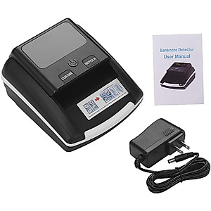 SPUZZO Banknote Bill Detector Denomination Value Counter Detection with Battery Counterfeit Fake Money Currency Cash Checker Tester Machine for USD Euro