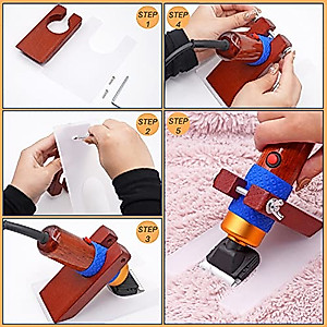 PAULOZYN Carpet Trimmer Tufting Rug Clippers Kits Carpet Carving with Shearing Guide Electric Speed Adjustable Low Noise for Clean Handmade Rug Keep Tufted Rug Surface Uniform, 200W