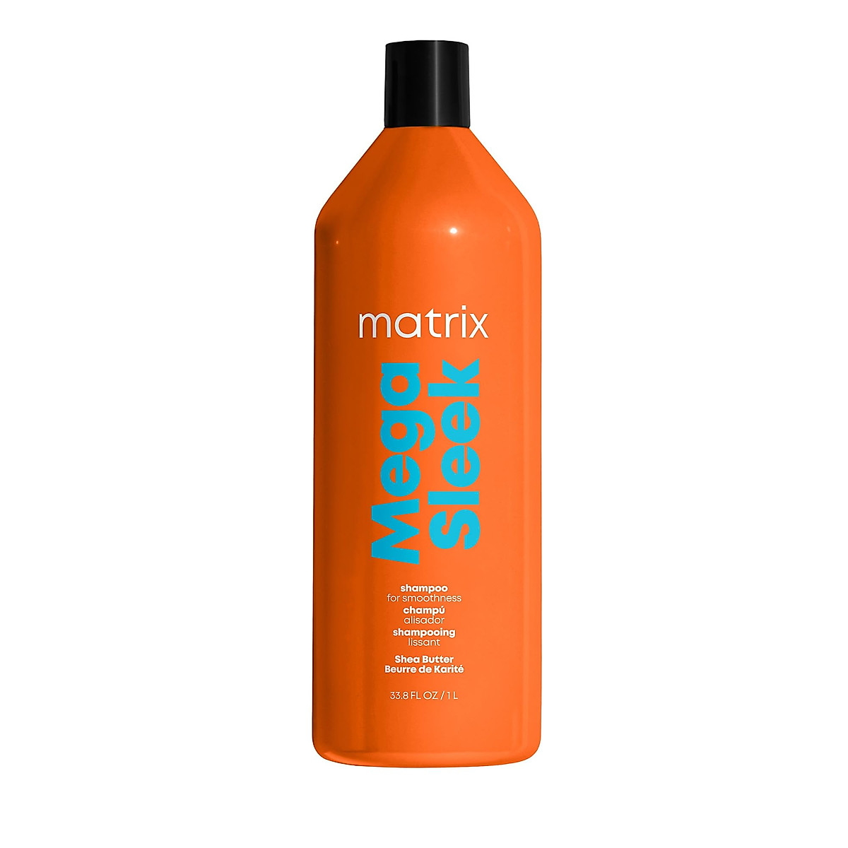 Matrix Mega Sleek Shampoo| Smoothing, Anti-Frizz, Detangling | For Dry, Damaged & Frizzy Hair | Salon Professional Shampoo | With Shea Butter | Vegan