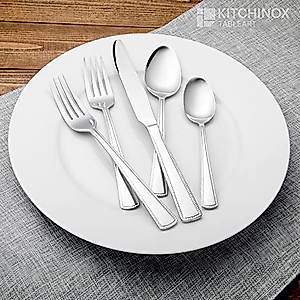 Kitchinox Kithinox Flatware Set, Service for 4/20 Piece, Parker, 20 Count