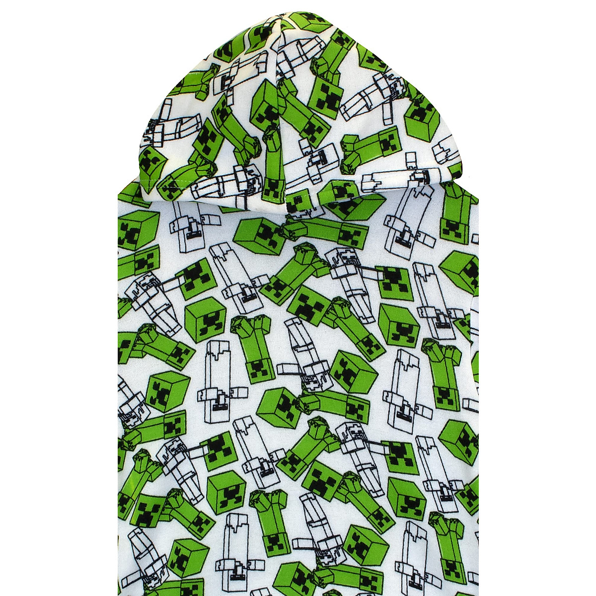 Minecraft Boys 2 Piece Fleece Pants Sets, Pullover Hoodie and Jogger Set for Boys (White, Size 4)