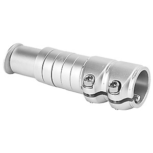Tissting Bike Fork Stem Extender, Aluminium Alloy Front Fork Head Tube Booster Extender Stem Booster Bicycle Handlebar Riser for Mountain Road Bike(Silver)