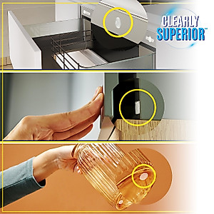 12-Pack Clearly Superior Gel Bumpers. Small Rectangle 1.5" x .5" Protects Surfaces & Quiets Contact. Use on Furniture, Doors, Cabinets, Walls & Appliances. Self Adhesive, Just Press to Apply