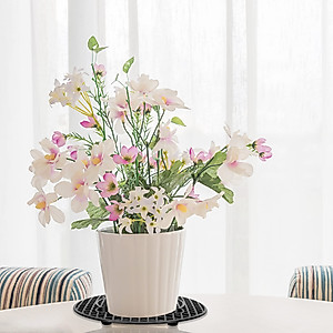 moonoom 8 Pcs Plants Pot Elevator, 12 Inch Plastic Flower Plant Stands, Portable Patio Planter Holder for Indoor Outdoor Preventing Floor Patio Deck from Damage and Rot