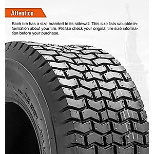 HALBERD 16x6.50-8 Turf Friendly Tire for Lawn & Garden Mower,16x6.5-8 Great Traction for Garden Tractors, Walk-behind Mowers, Turf Maintenance Vehicles, Golf Carts, Snowblowers, Utility Vehicles -LRB