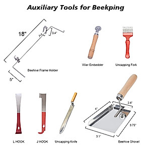 Beekeeping Supplies Bee Keeper Starting Kit 20 Pcs Beekeeping Tool Kit Bee Smoker Kit,Bee Keeping Supplies-All Starter Kit