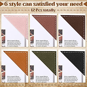 12 Pcs Leather Corner Bookmarks for Women Book Lovers Gifts Corner Page Book Marks Book Accessories for Reading Lover Cute Handmade Book Reading Gift for Book Lovers Felt Triangle Bookmark for Bible