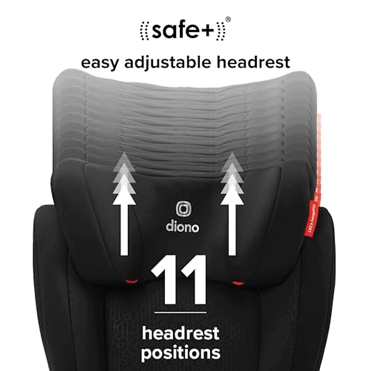 Diono Monterey 4DXT Latch, 2-in-1 High Back Booster Car Seat with Expandable Height, Width, Advanced Side Impact Protection, 8 Years 1 Booster, Black