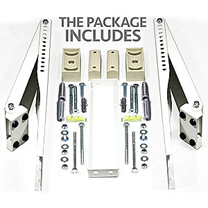 Universal Window Air Conditioner & Heat Pump Bracket - Heavy-Duty Window AC Support - Support Air Conditioner Up to 180 lbs. - for 12000 BTU AC to 24000 BTU AC Units (Heavy Duty)