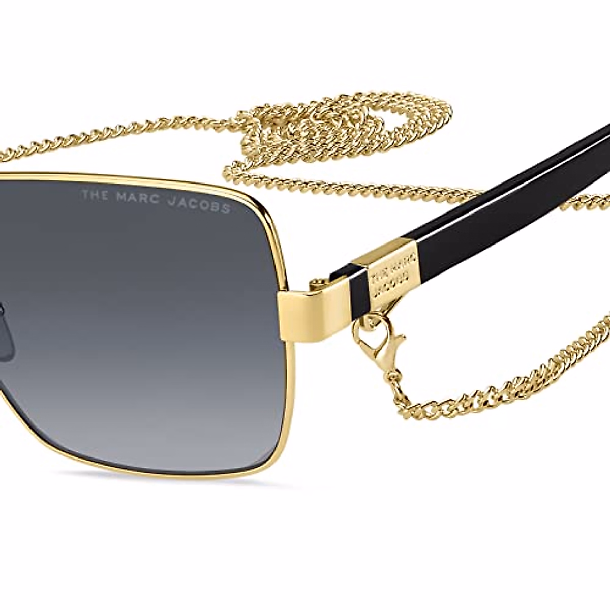 Marc Jacobs Women's Marc 495/S Square Sunglasses, Gold/Gray Shaded, 58mm, 14mm