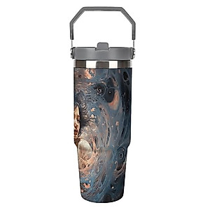 SYJTGDE Large Capacity Car Cup Black Hole in Space Fashionable Upgrade Car Cup Advanced And Beautiful Travel Cup