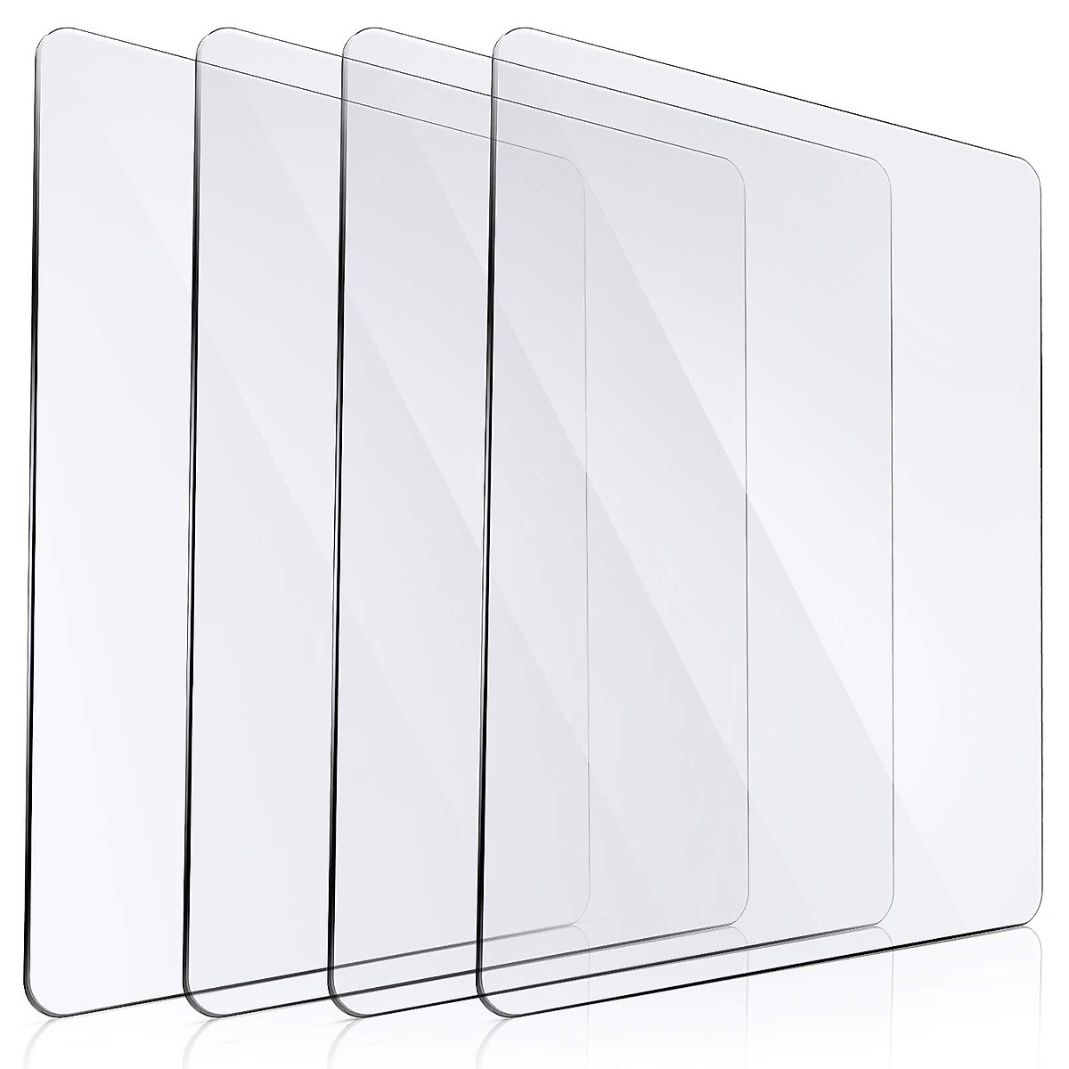 Transparency Acrylic Cutting Pads Die Cutting Plates for Embossing Crafting (4 Pieces, 8.7 x 6.1 Inch)