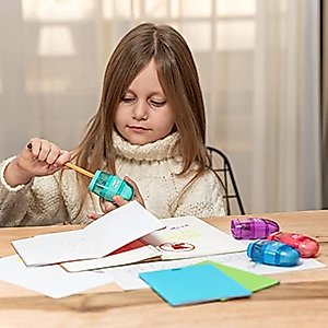 Mr. Pen- Pencil Sharpener & Eraser, 4 Pack, Colorful, 2 Sharpening Holes, Pencil Sharpeners Manual, Manual Pencil Sharpener, Pencils Sharpener, Handheld Pencil Sharpener, Small Pencil Sharpener