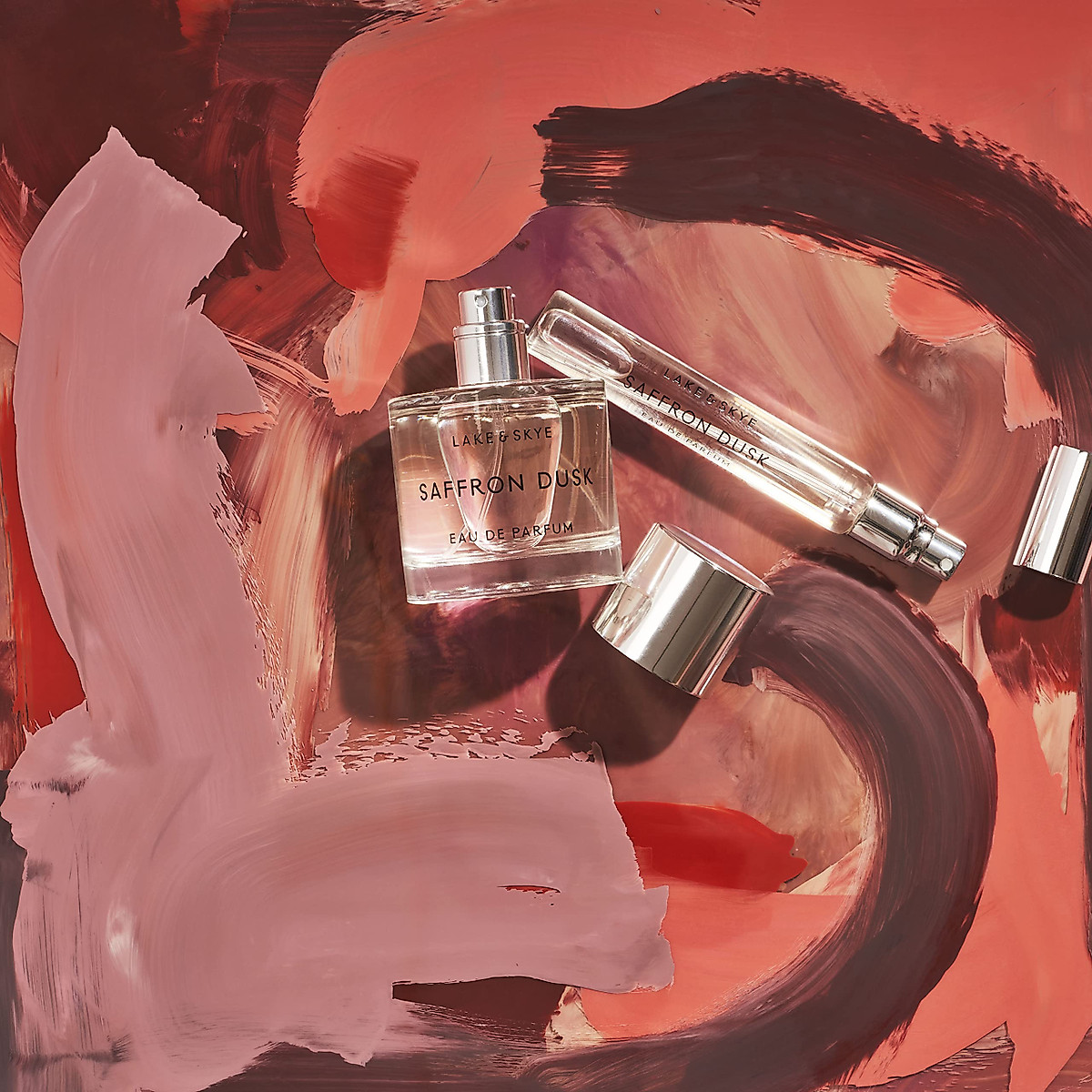 Lake & Skye Saffron Dusk Eau de Parfum Spray, Long Lasting Fragrance, 1.7 fl oz (50 ml) - Floral, Woody, Musky Scent.