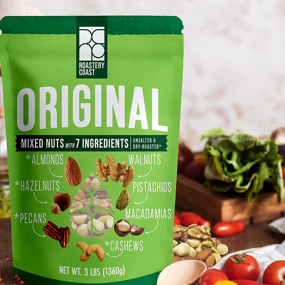 Roastery Coast - Daily Nuts Healthy Mix Bulk | 3 LB Bulk Pouch | Nuts Snack Mix | Deluxe assorted snack | Nut Snacks | Daily Nuts