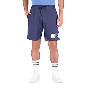 New Balance Men's Heathertech Knit Short, Gunmetal, Medium