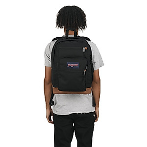 JanSport Cool Student Backpack for College Students, Teens, with 15-inch Laptop Sleeve, Black - Large Computer Bag Rucksack with 2 Compartments, Ergonomic Straps - Bookbag for Men, Women