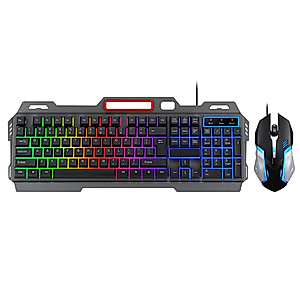 Gaming Keyboard And Mouse PC RGB Backlit Keyboard Rubber Keycaps Wired Keyboard Mouse Gamer Gaming Mouse
