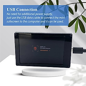 Acogedor 3.5 inch IPS Monitor Sub Screen LCD Display Screen, with Bracket and USB Power Cable, for USB and Raspberry Pi, No Extra Power Supply