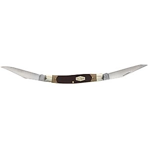 Old Timer 77OT Muskrat 6.9in Traditional Folding Pocket Knife with 2 High Carbon Stainless Steel Blades, Ergonomic Sawcut Handle, and Convenient Size for EDC, Hunting, Camping, Whittling, and Outdoors