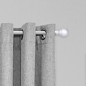 INTERIOR LIVING AZ71830US End Curtain Rod, 28-48", Satin Nickel