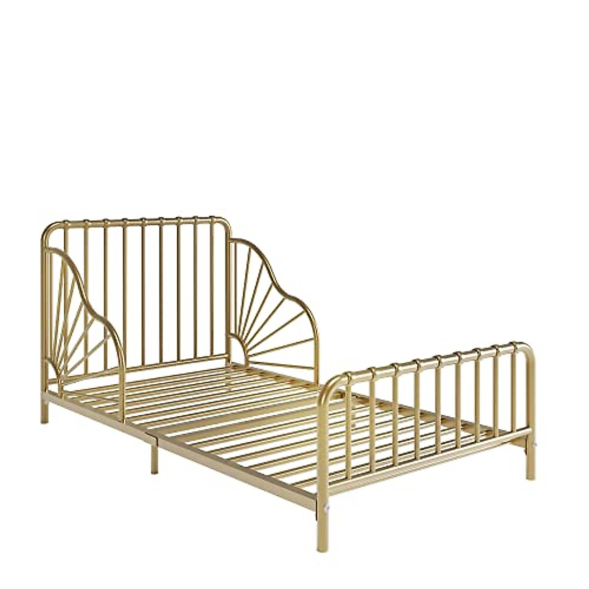 Little Seeds Quinn Whimsical Metal Toddler Bed, Gold