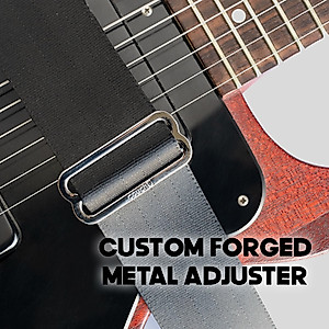 Couch THE ORIGINAL RECYCLED SEATBELT GUITAR STRAP Made in USA Guitar Straps (Black)