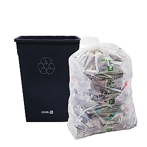 Restaurantware RW Clean 23 Gallon Trash Can 1 Slim Trash Bin - Lid Sold Separately Commercial Black Plastic Waste Basket Heavy-Duty Slim Design For Bathroom Kitchen Outdoor Waste