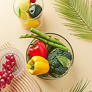 2 Pcs Trifle Bowl Glass Salad Bowls Decorative Mixing Serving Dish Fruit 85oz and 50oz Clear Candy Decorations for Home, Hotels, Restaurants and Parties, 2 Sizes, Dishwasher Safe