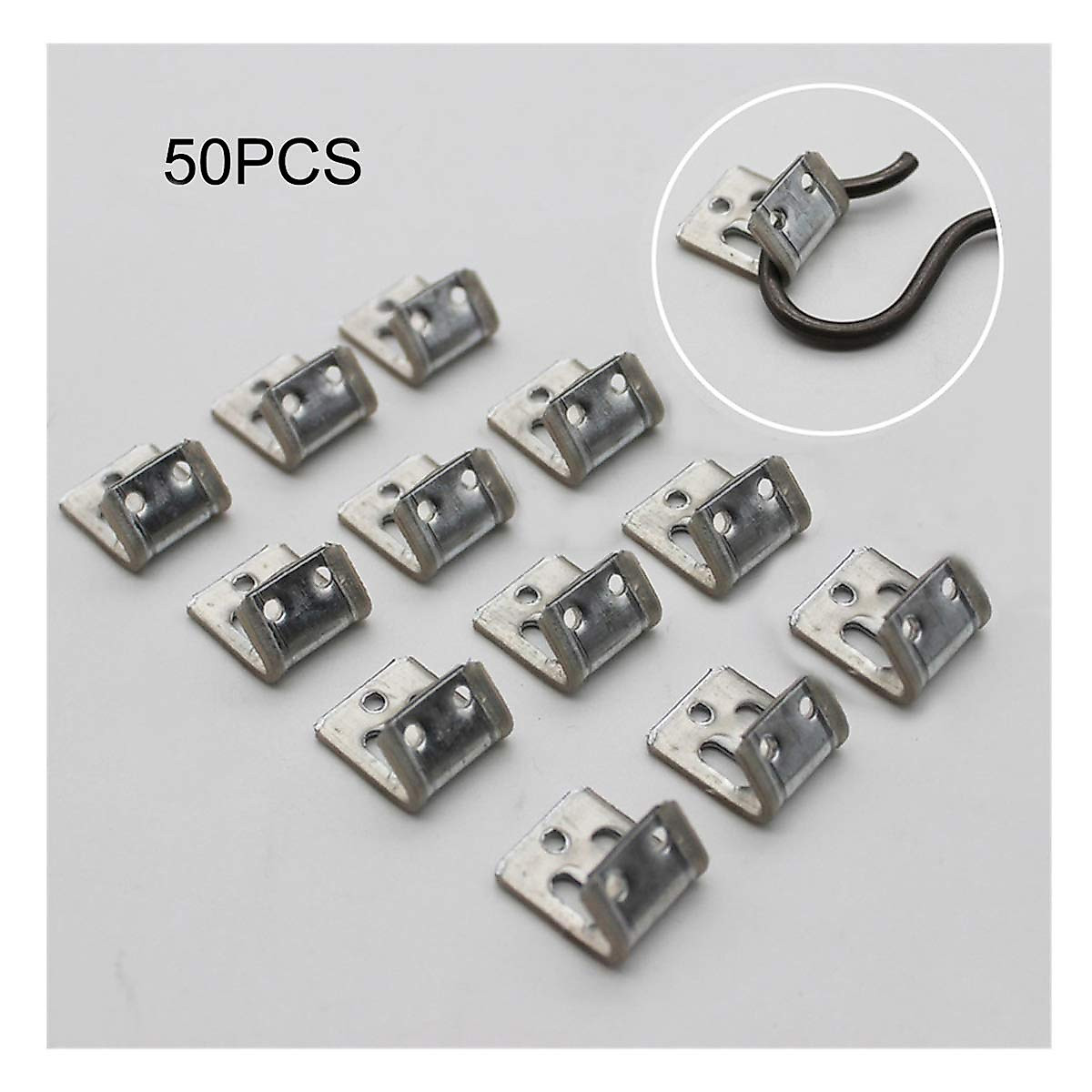 Czsycdsf 50 Pcs Sofa Spring Repair Clips S Clip with Plastic Wrap for Furniture Chair Couch Sofa Upholstery Spring Replacement Repair