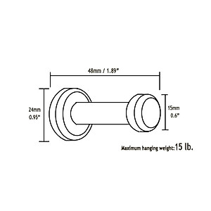 eForwish Robe Towel Hook Brushed Red Copper, Simple Brass Bathroom Robe Hook,Hand Towel Holder,Heavy Duty Clothes Hanger for Wall or Cloakroom,2 of Pack
