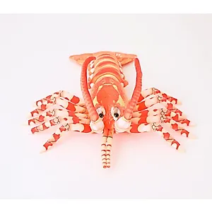 GracesDawn Plush Lobster Stuffed Animals, Australian Lobster Doll, Pillow, Plush Toys, Healing Animal Image That Fills People with Courage and Appetite (23.6 inches Long red)