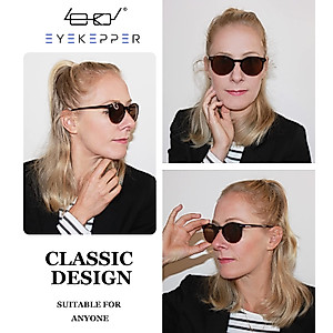 Eyekepper Key Hole Style Spring-Hinged Round Bifocal Sunglasses Sunshine Readers Black-Tortoise +2.5